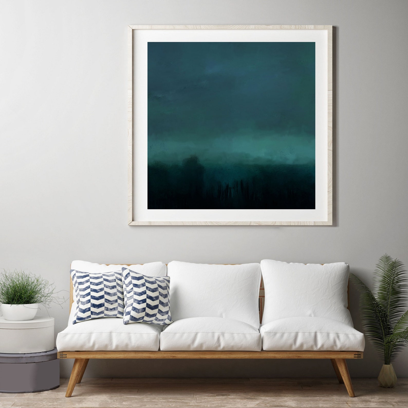 Large Green Abstract Landscape Printable Painting Large - Etsy