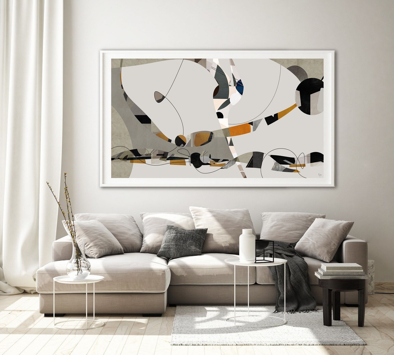 Large Modern Mid Century Abstract Art Large Abstract - Etsy