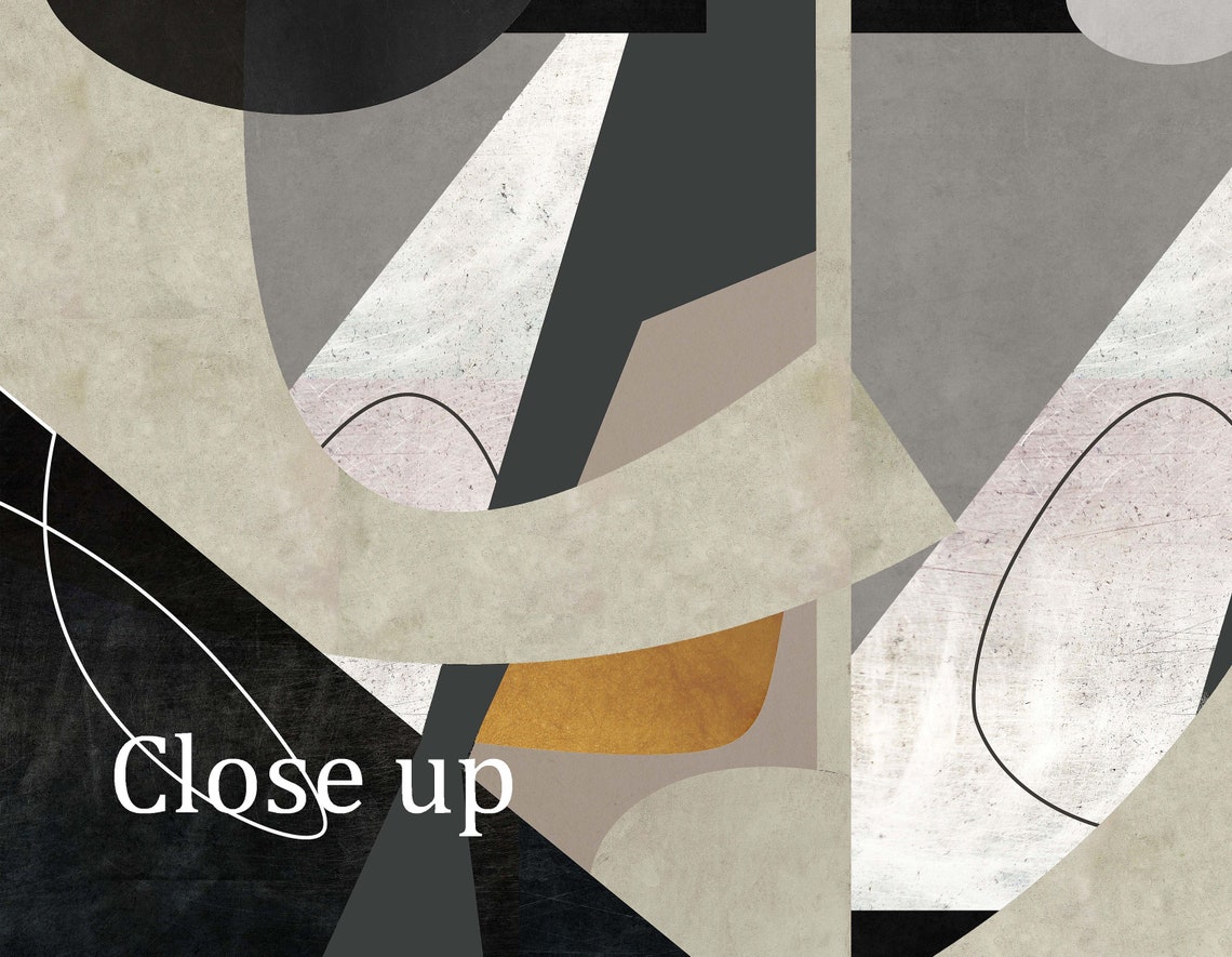 Minimalist Abstract Geometric Art Set Set of 3 Prints Modern | Etsy