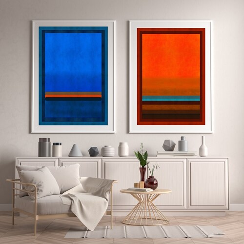 Mark Rothko Style Set of Abstract Minimalist Art Prints - Etsy