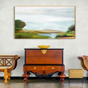 Large Printable Landscape With Hills, Forests, Lakes and a Big Sky ...