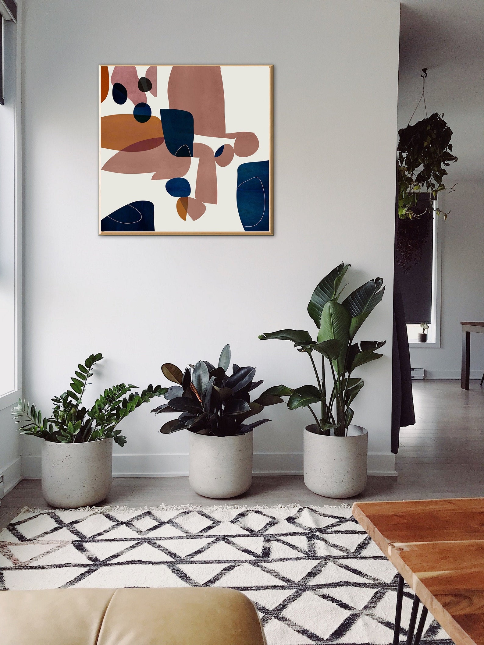 Minimal Abstract Geometric Art Print Download Large Square | Etsy