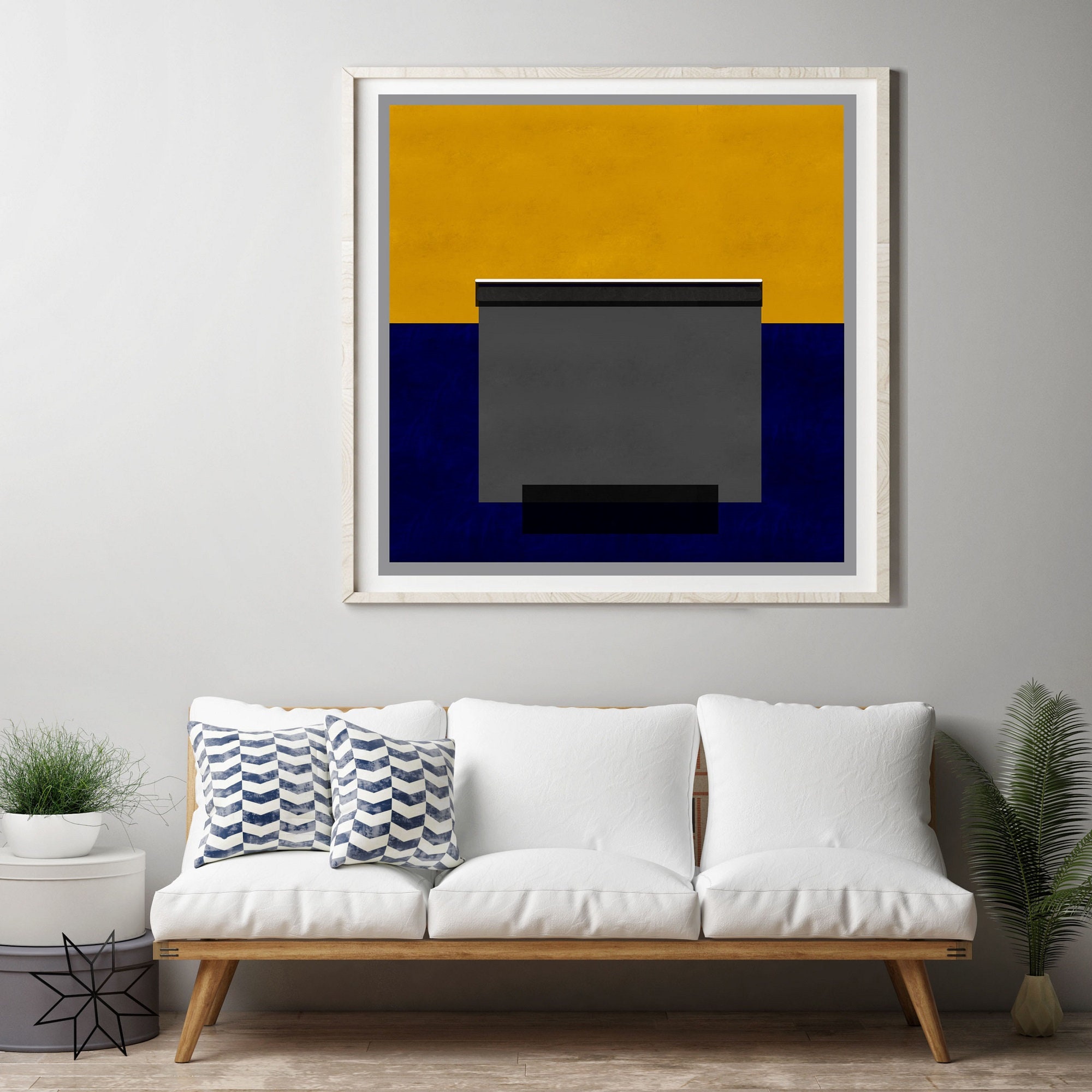 Mark Rothko Style Artwork Large Square Abstract Geometric | Etsy