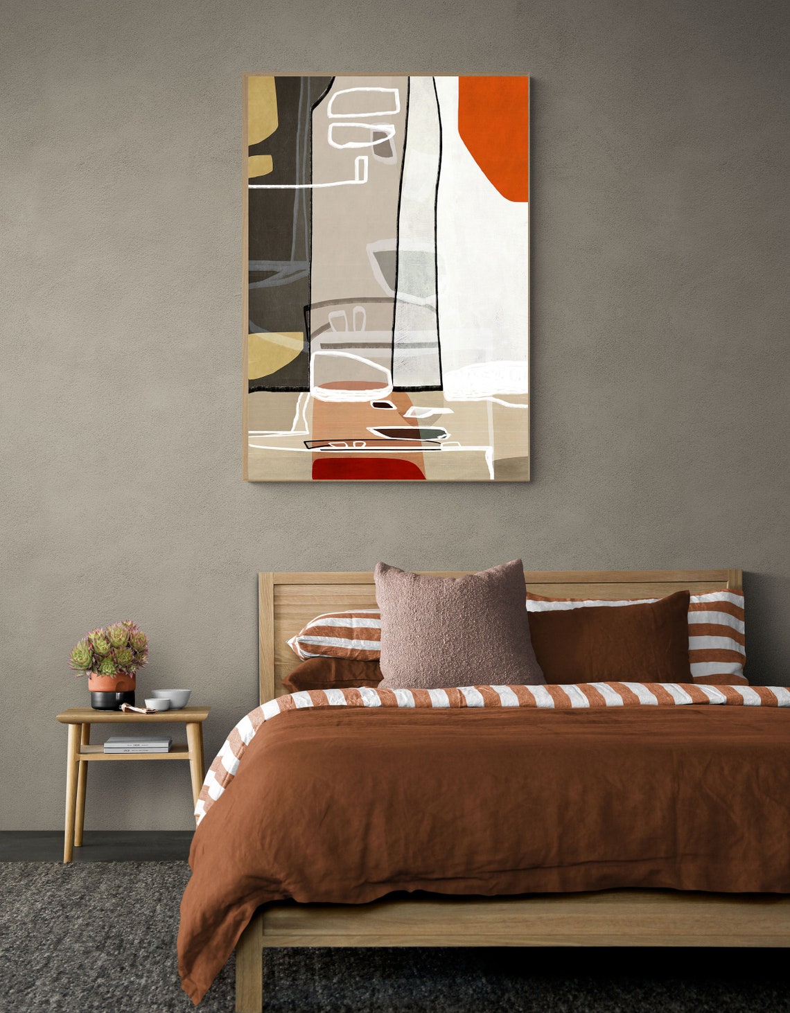 Abstract Art Print for Instant Download, Colorful Abstract Geometric ...