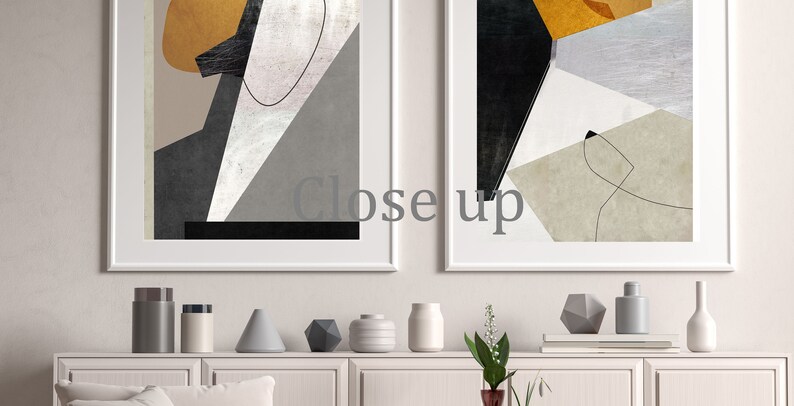 Set of 3 Minimalist Prints Abstract Geometric Print Set | Etsy