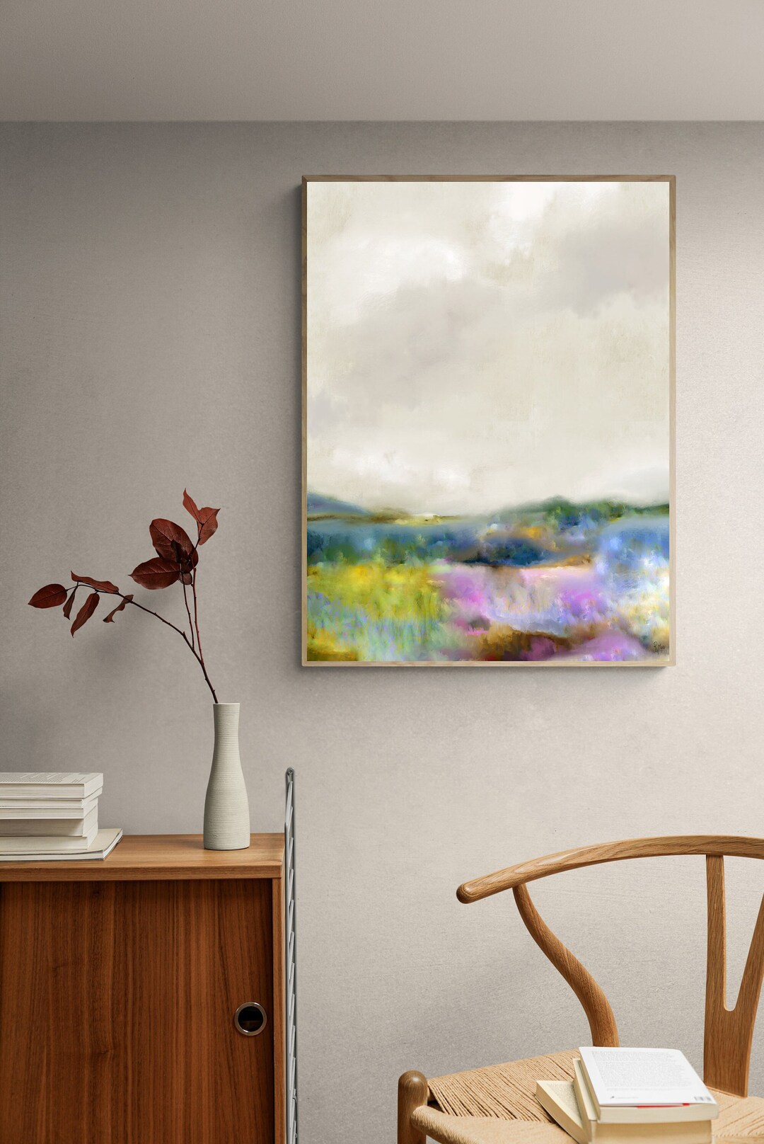 Abstract Flower Landscape Art Print, Nature Scenery (digital Download ...