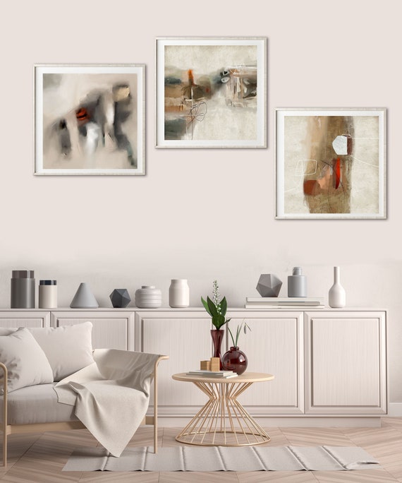 Set of 3 Abstract Square Sized Prints for Instant Download - Etsy
