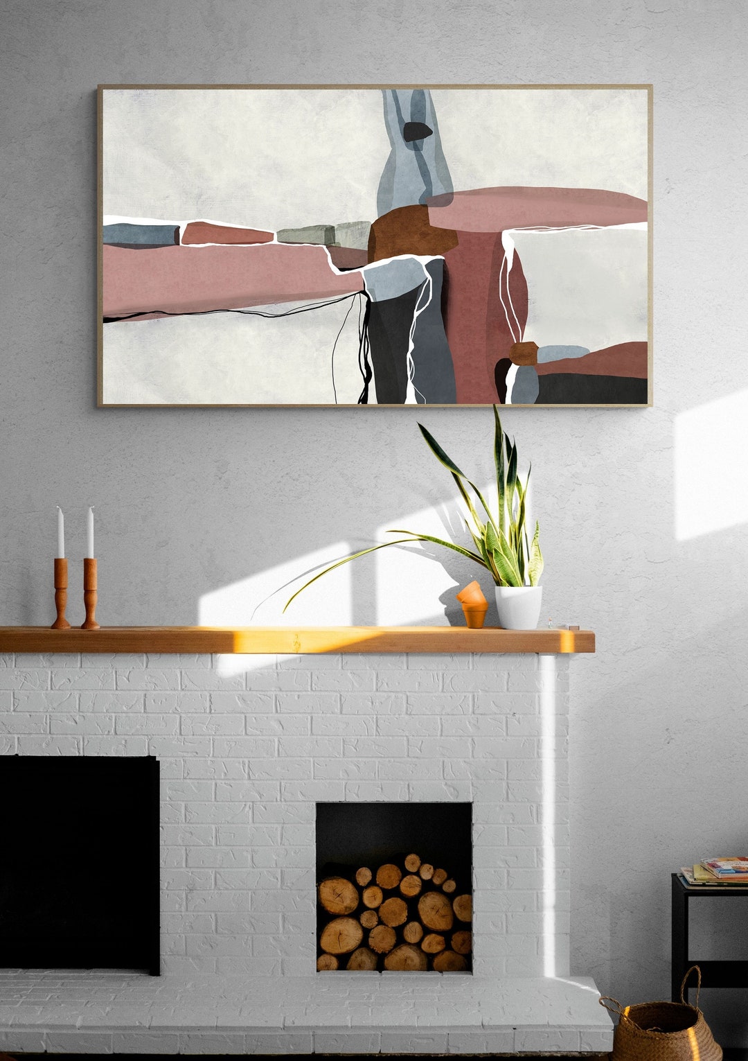 Abstract Download Art, Large Horizontal Abstract Printable Wall Art ...