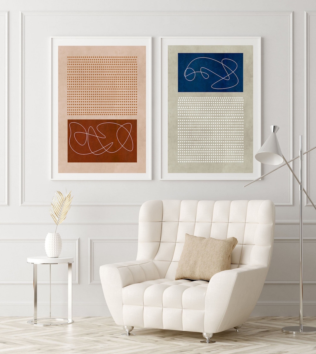 Minimalist Printable Wall Art Set of 2 Prints for Instant Download ...