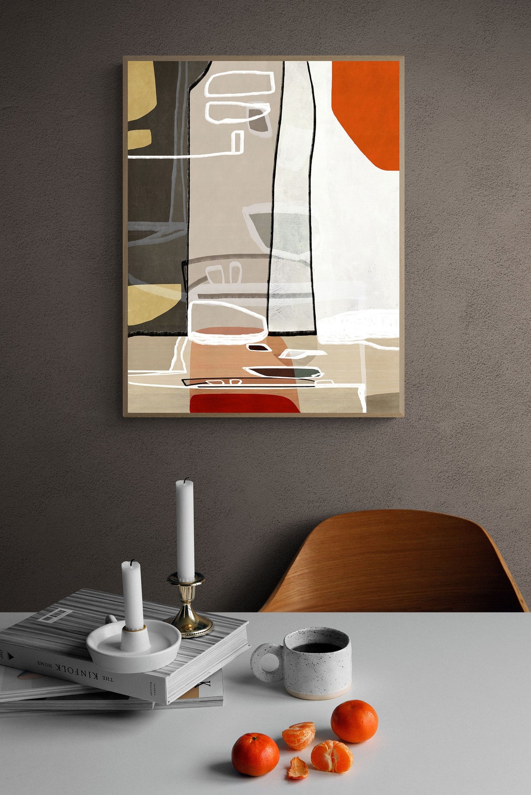 Abstract Art Print for Instant Download, Colorful Abstract Geometric ...