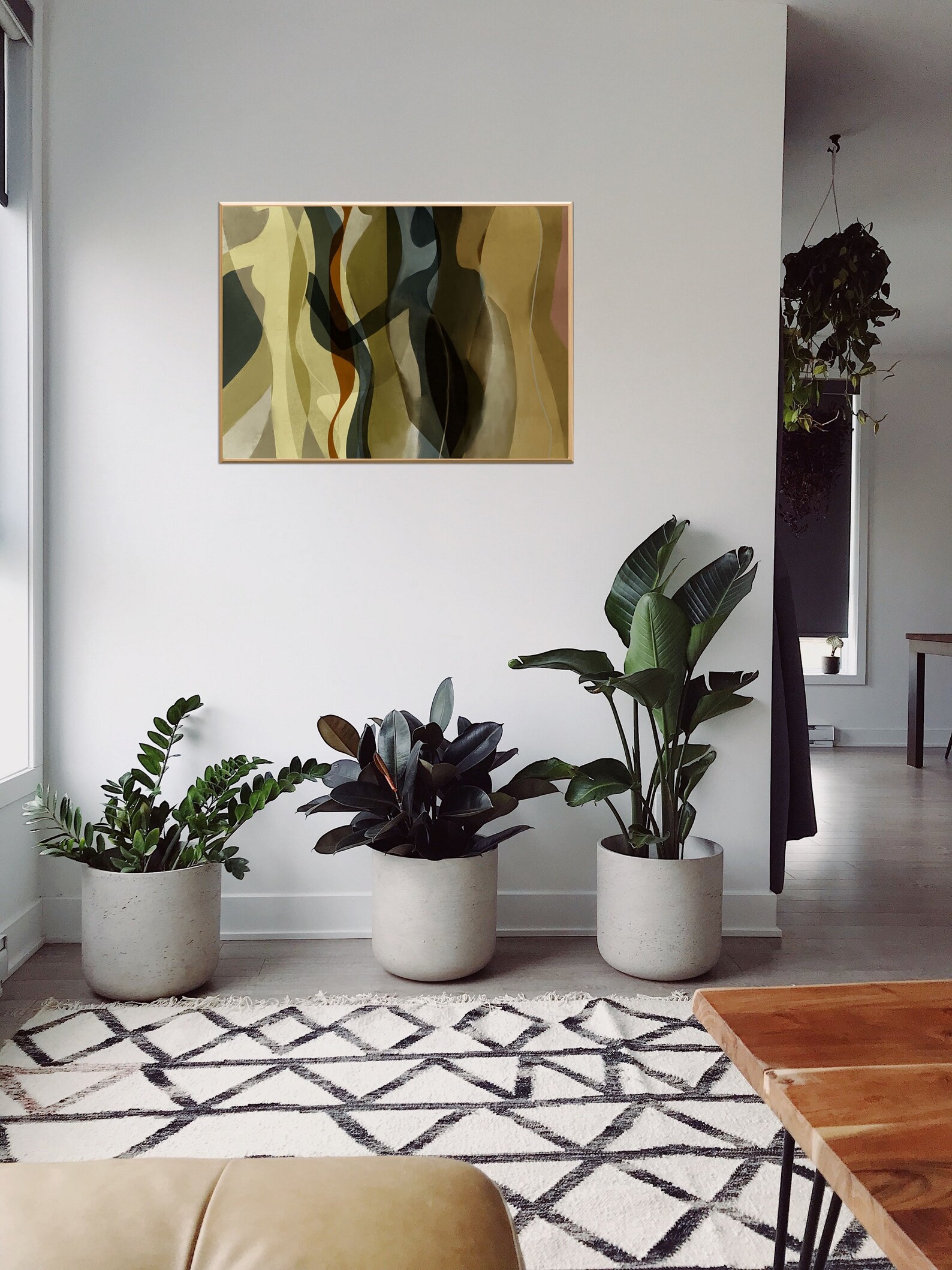 Large Green Modern Abstract Painting Abstract Contemporary - Etsy