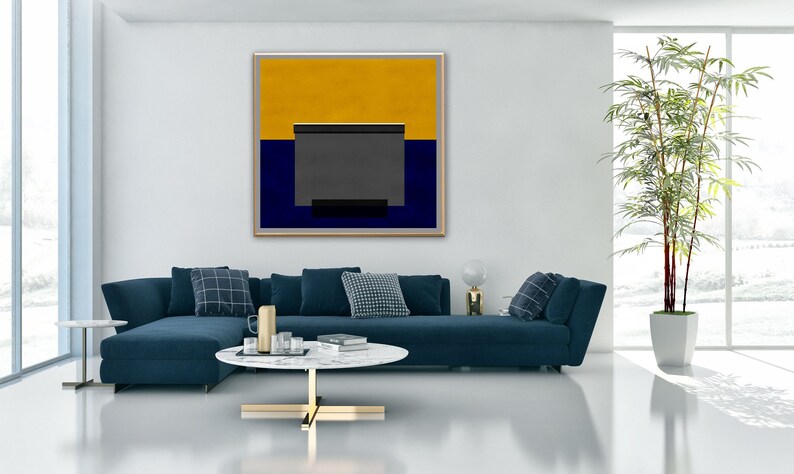 Mark Rothko Style Artwork Large Square Abstract Geometric - Etsy