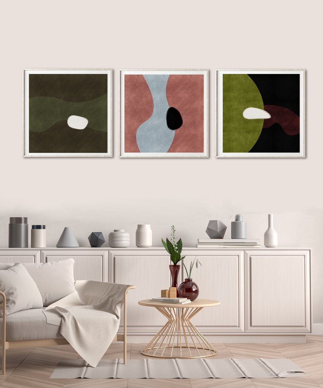 Set of 3 Minimalist Art Prints, Printable Minimalist Wall Art Set of 3 ...