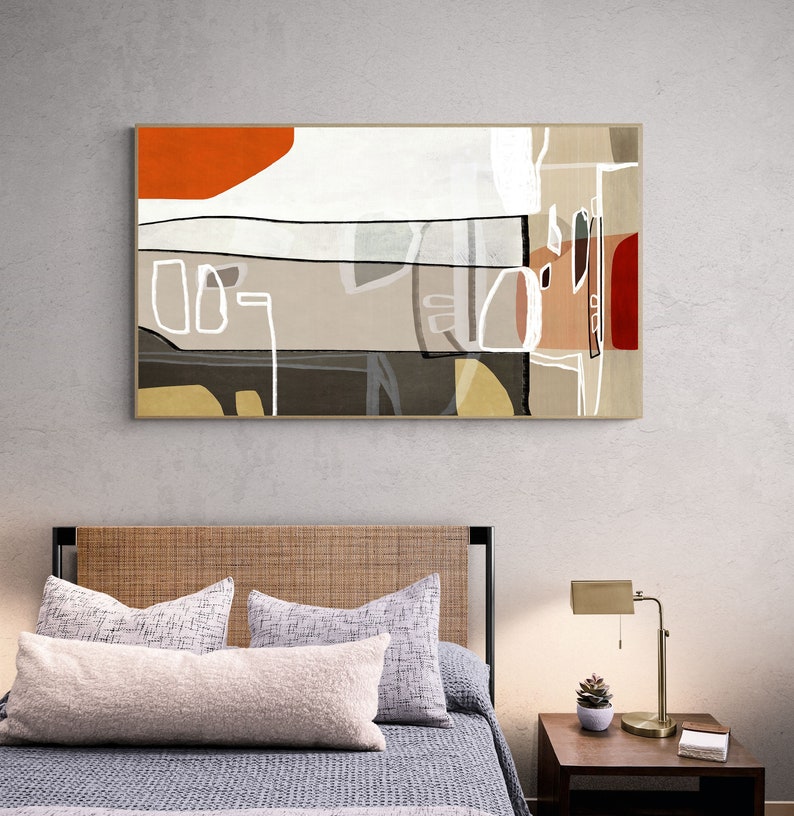 Abstract Art Print for Instant Download, Colorful Abstract Geometric ...