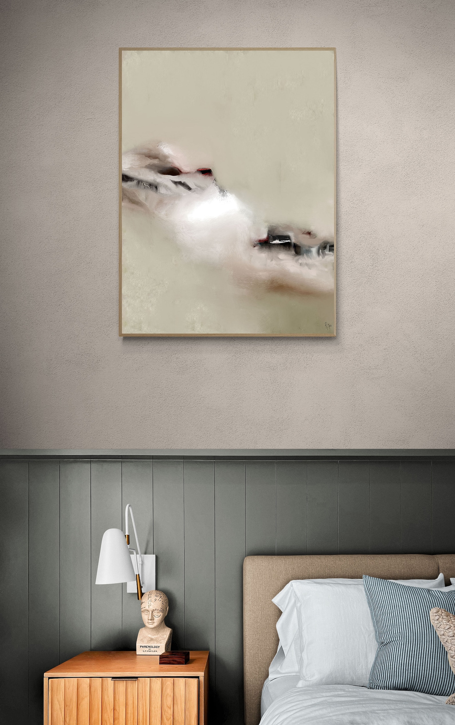 Soft Pastel Minimalist Abstract Painting Large Square - Etsy