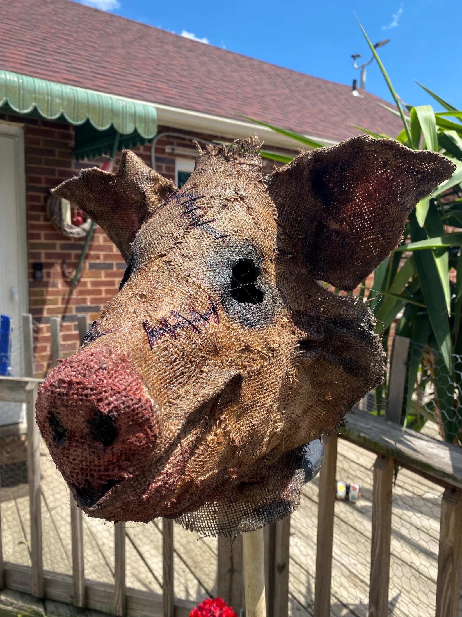 Hog Pig Mask. Halloween. Butcher..burlap Mask - Etsy