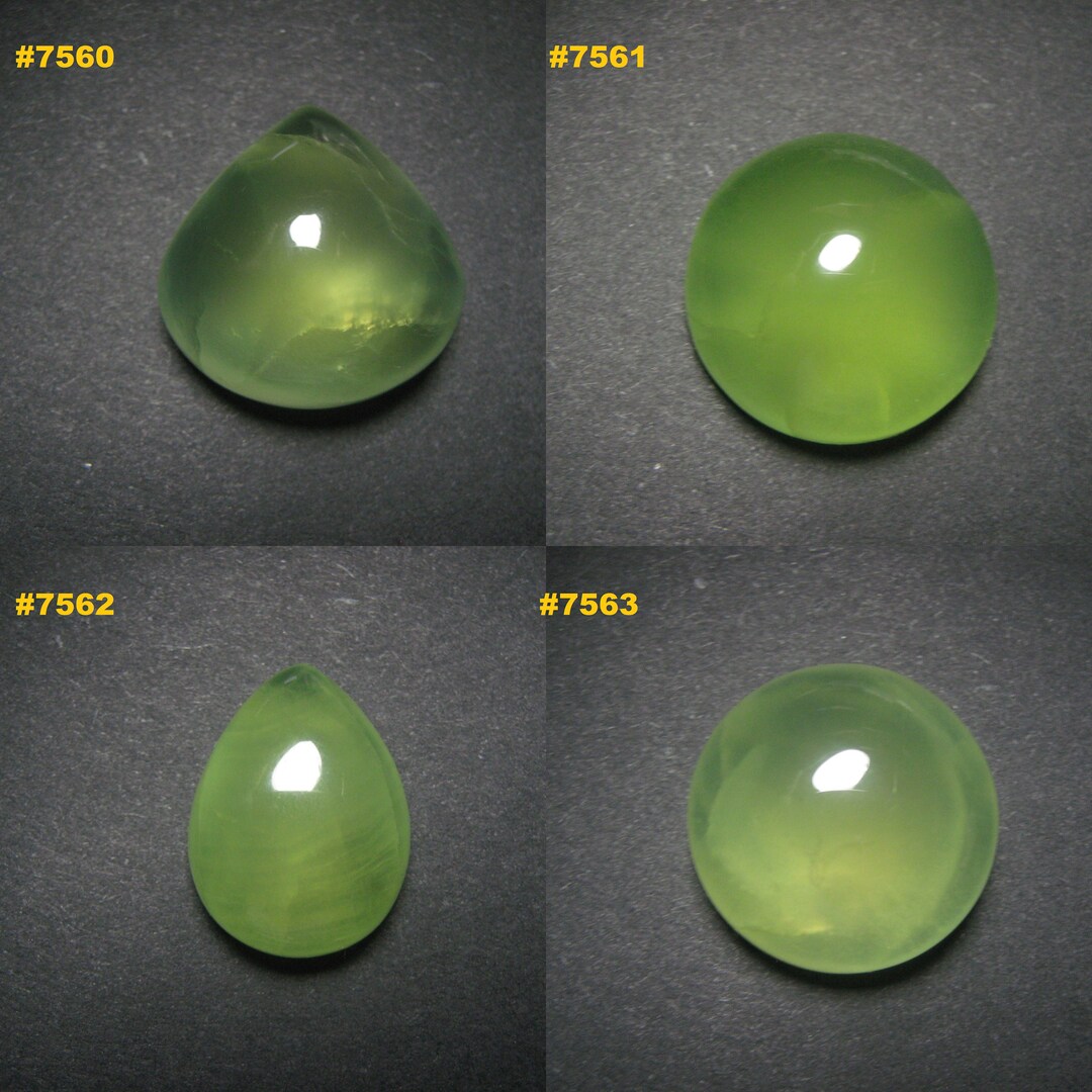 Beautiful Natural Prehnite Cabochon, Prehnite Gemstone, Prehnite Oval ...