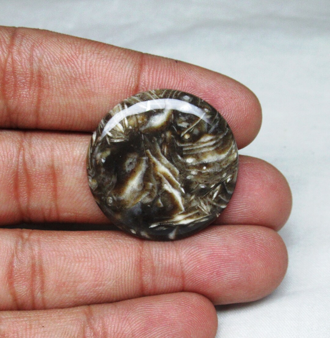 Bat Cave Jasper Gemstone Cabochon Flat Back Gemstone Size 30 Mm ...