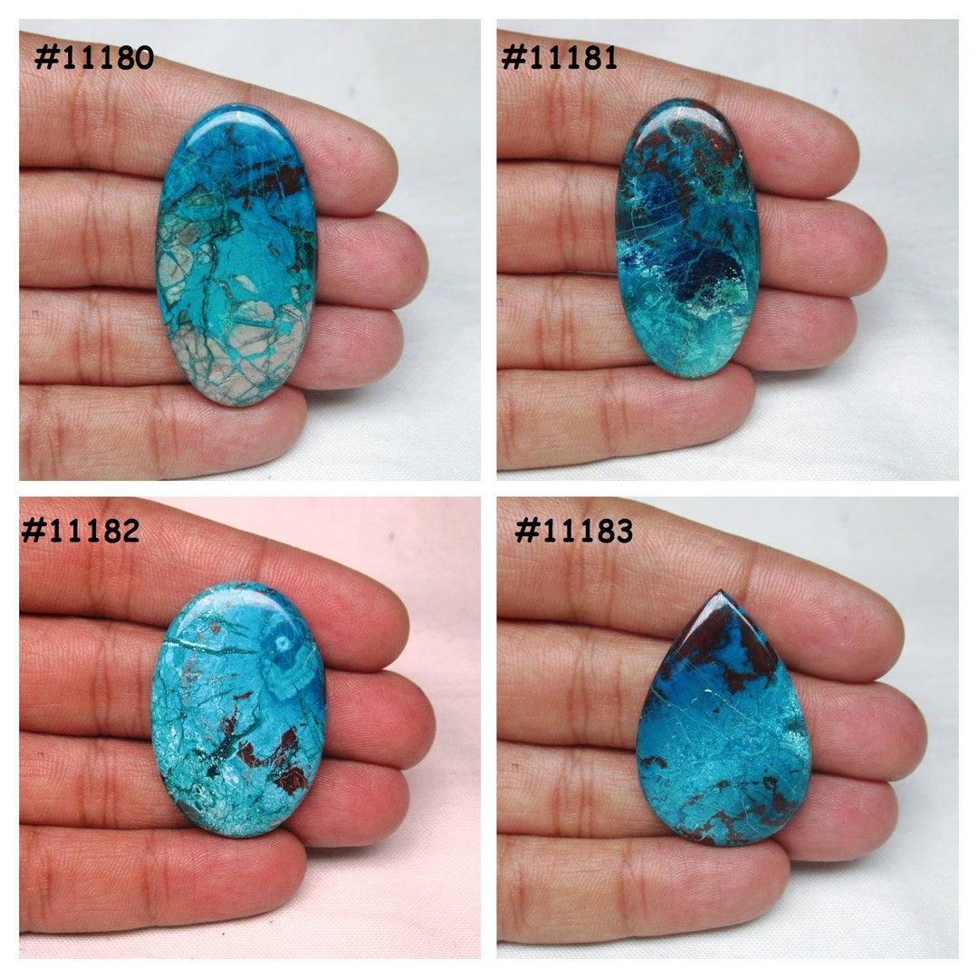 Natural Shattuckite Gemstone Cabochon Loose Semi Precious Stone ...