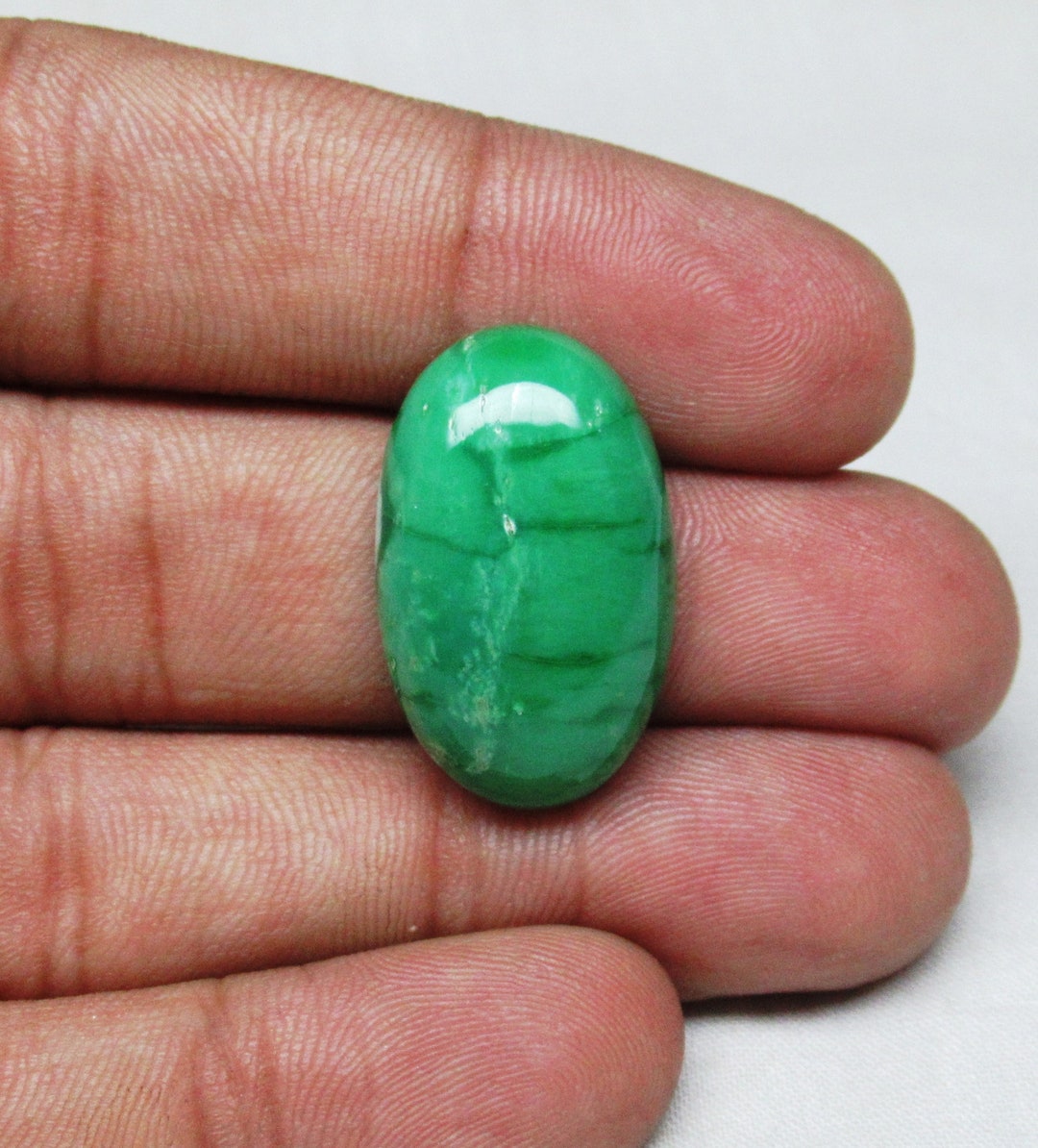 Variscite Gemstone Cabochon Oval 16 X 26 X 7 Mm Flat Back Polished ...