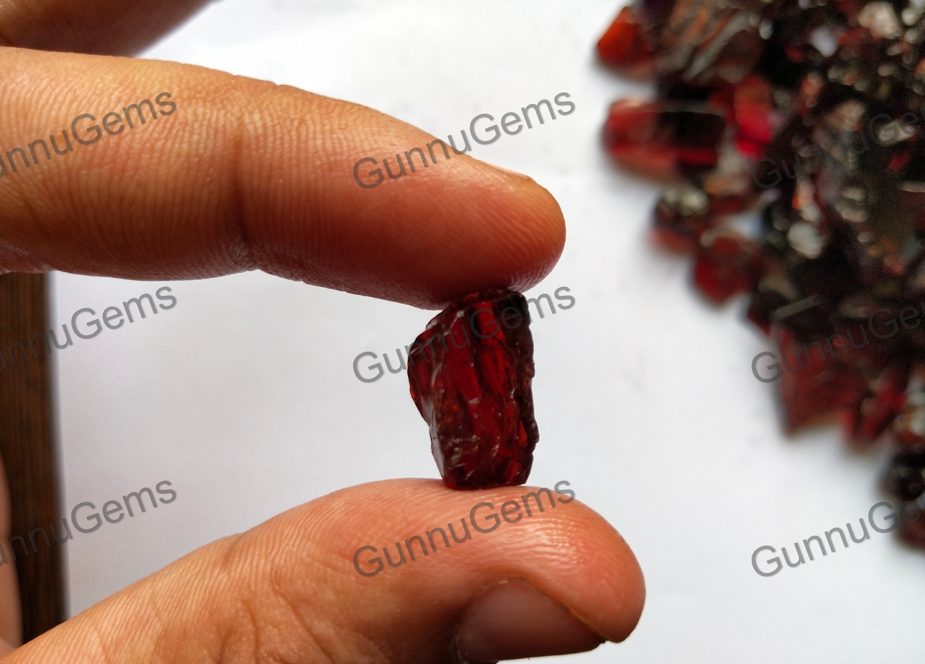 Raw Red Garnet Crystal Natural Red Garnet Gemstone Red | Etsy