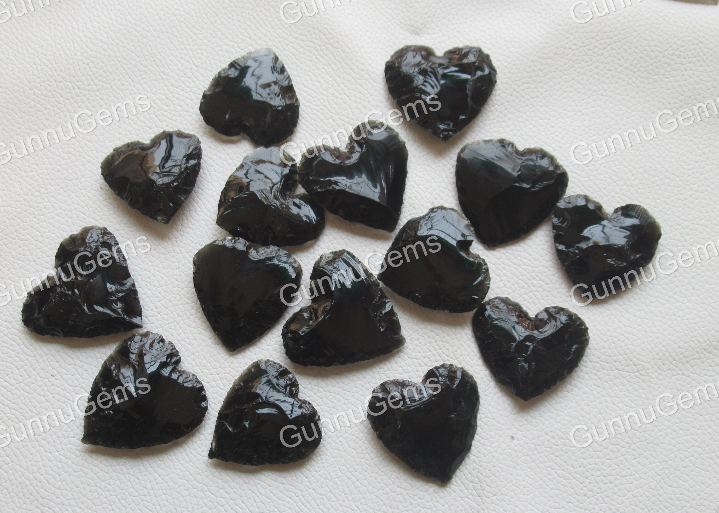 Black Obsidian Heart Obsidian Crescent Heart Healing Crystal - Etsy