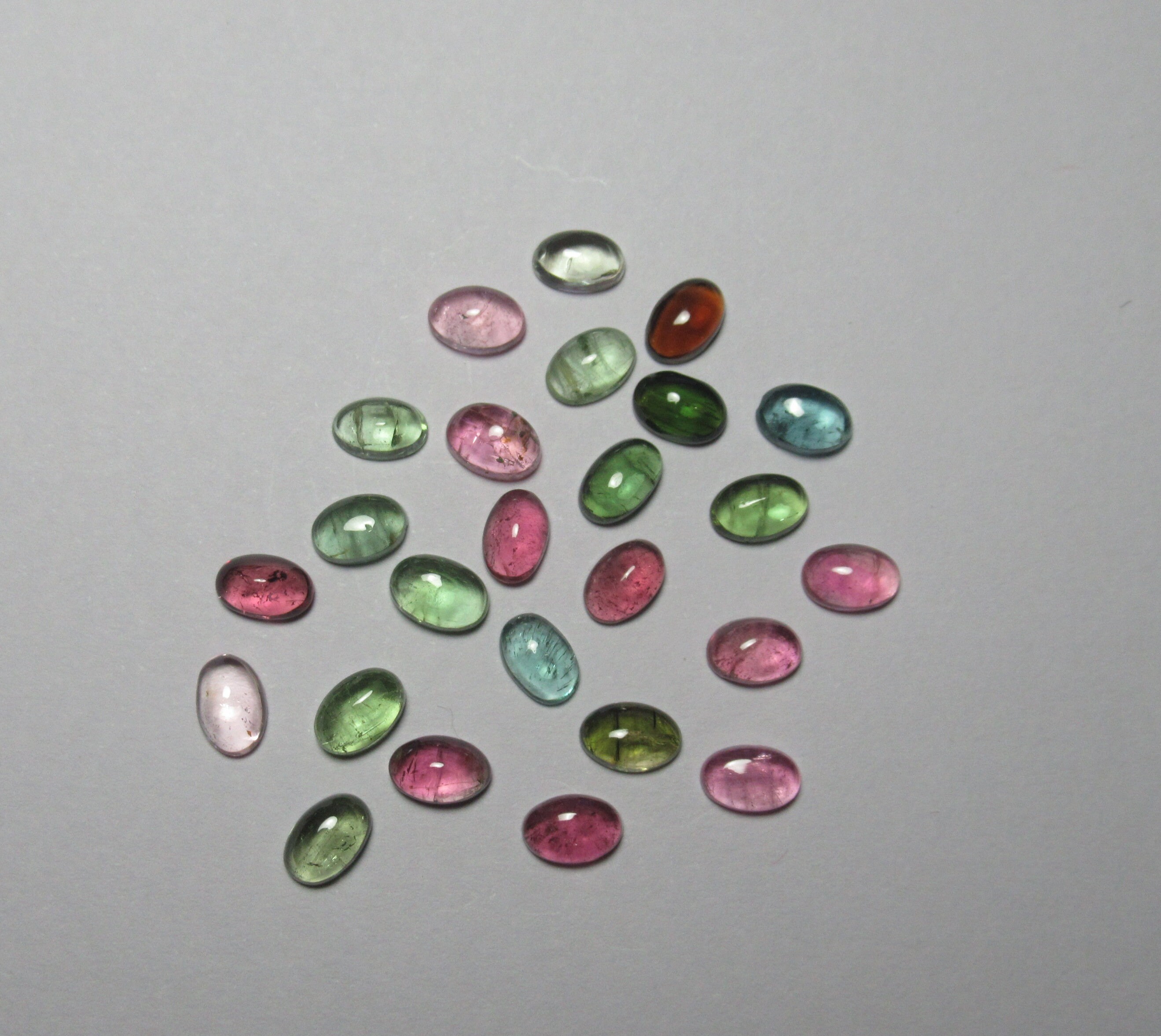 25 pieces Multi Tourmaline Cabochon Lot 4 x 6 mm Natural | Etsy