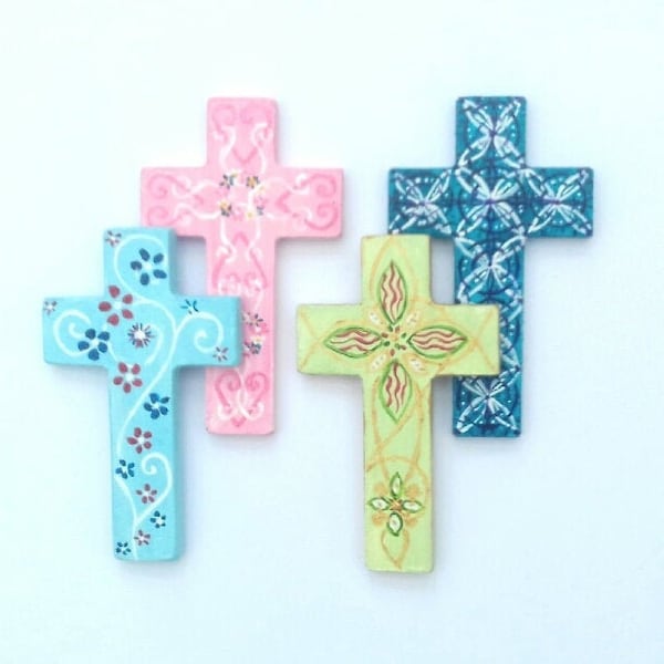Hand Painted Wooden Crosses - Etsy