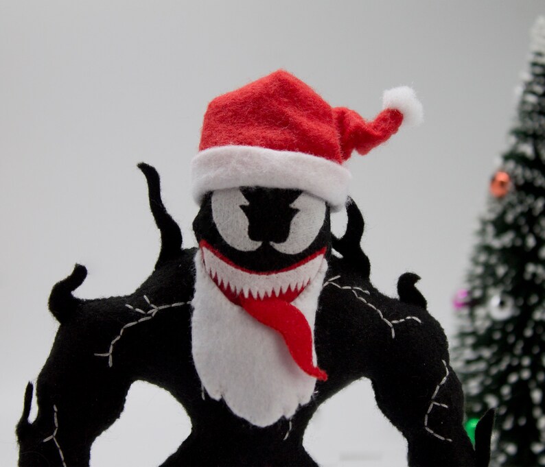 Venom Santa Doll Venom in Santa Hat Plush Venom Spooky | Etsy