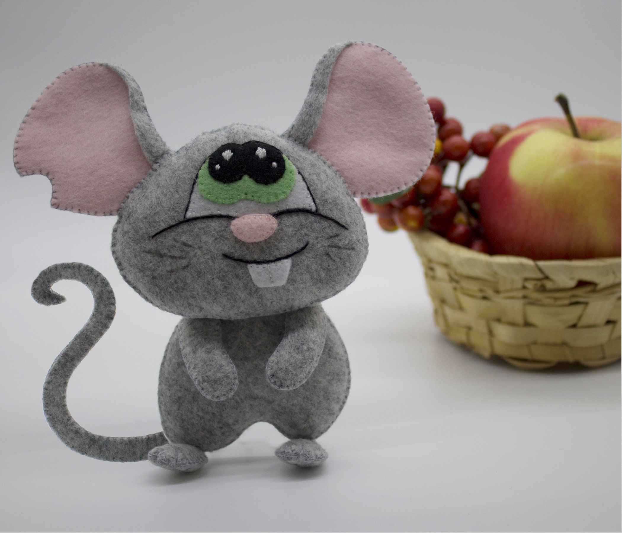 Mouse sewing pattern Felt mouse easy sewing tutorial Stuffed | Etsy