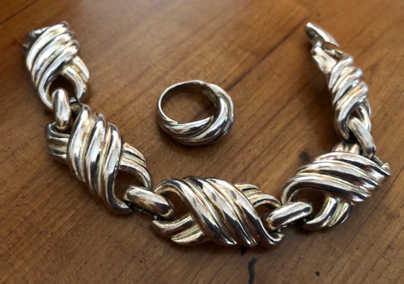 Vintage elegant rétro 1950s Style chain string bracel… - Gem