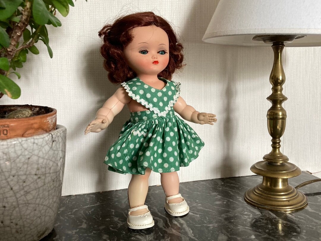 Authentic Vintage Bella Brand Doll From the 50s, Made in France, Green ...