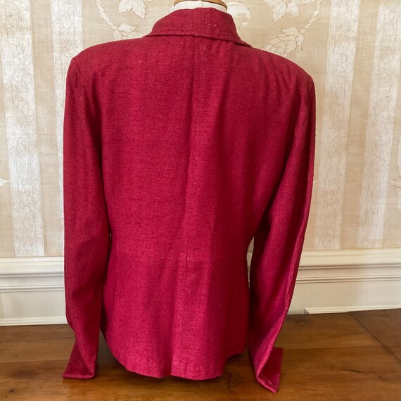 Wonderful Vintage! Raspberry red raw silk jacket & sk… - Gem