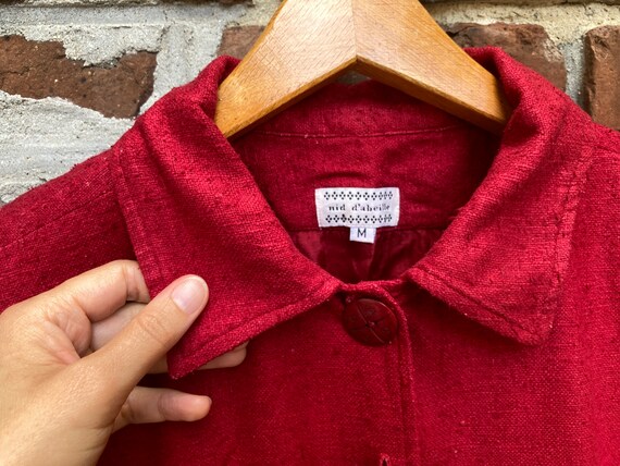 Wonderful Vintage! Raspberry red raw silk jacket & sk… - Gem