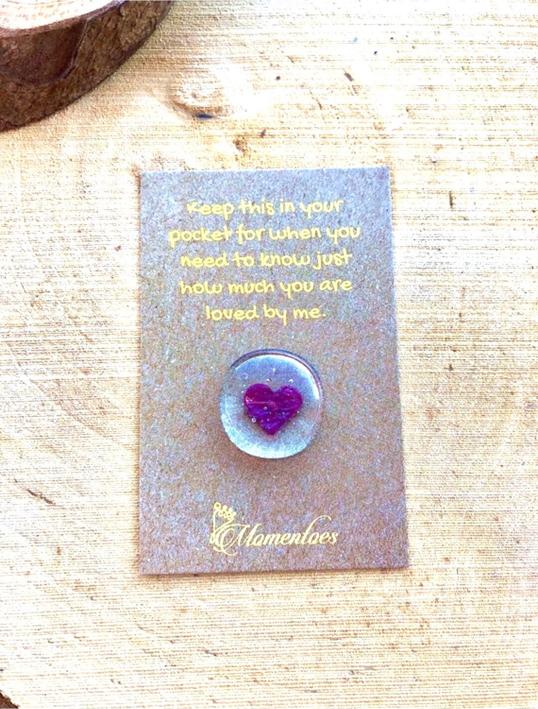 Glass Heart Pocket Pebble With Card and Verse, - Etsy UK