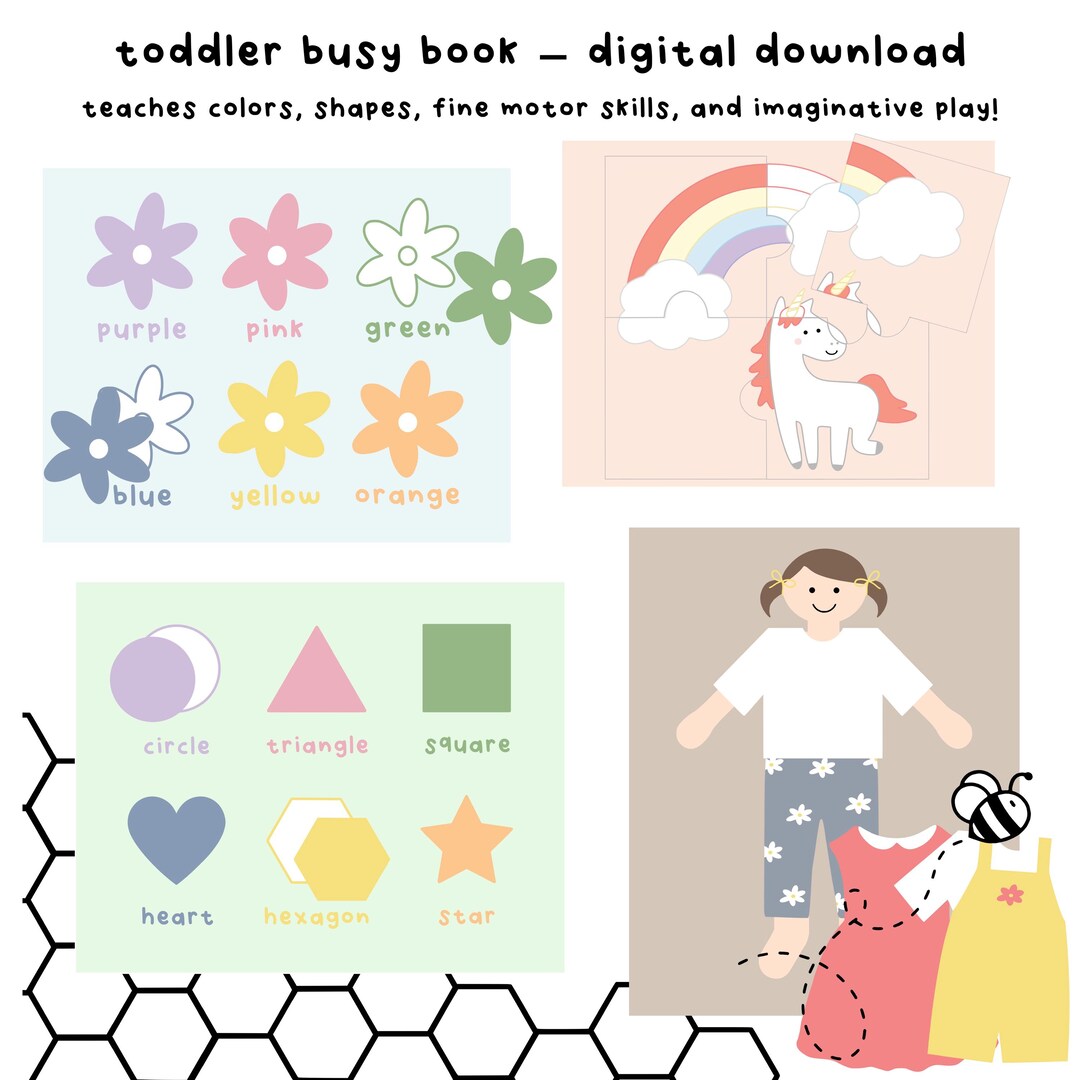 Toddler Busy Book - DIGITAL DOWNLOAD - Etsy