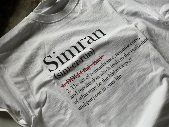 Simran T-shirt in Multiple Sizes Loose White Laser Printed - Etsy