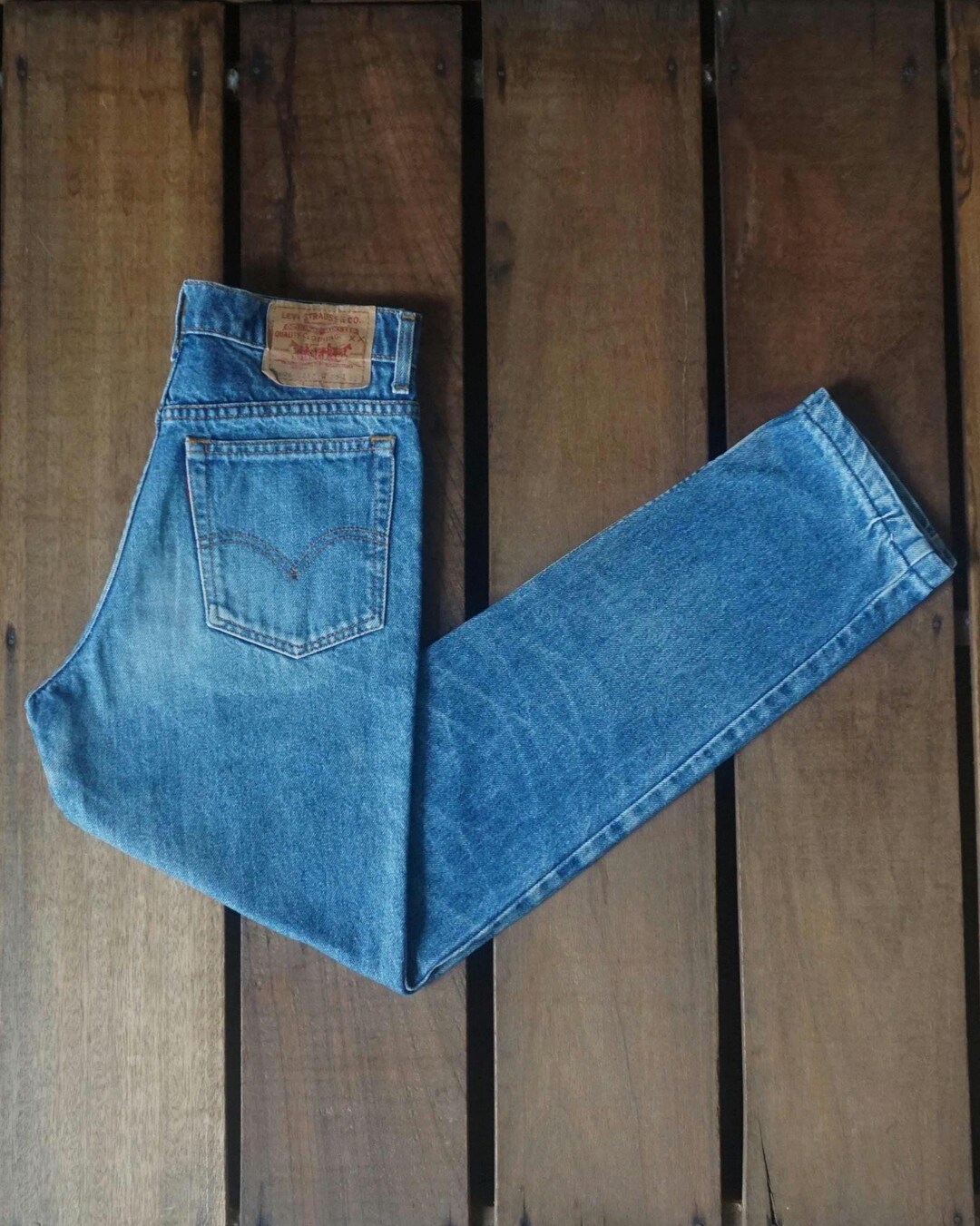 90's Levi Strauss 606-0217 High Wasit Faded Blue Stone Wash Jeans W28 Vintage Levis Strauss 606 ...