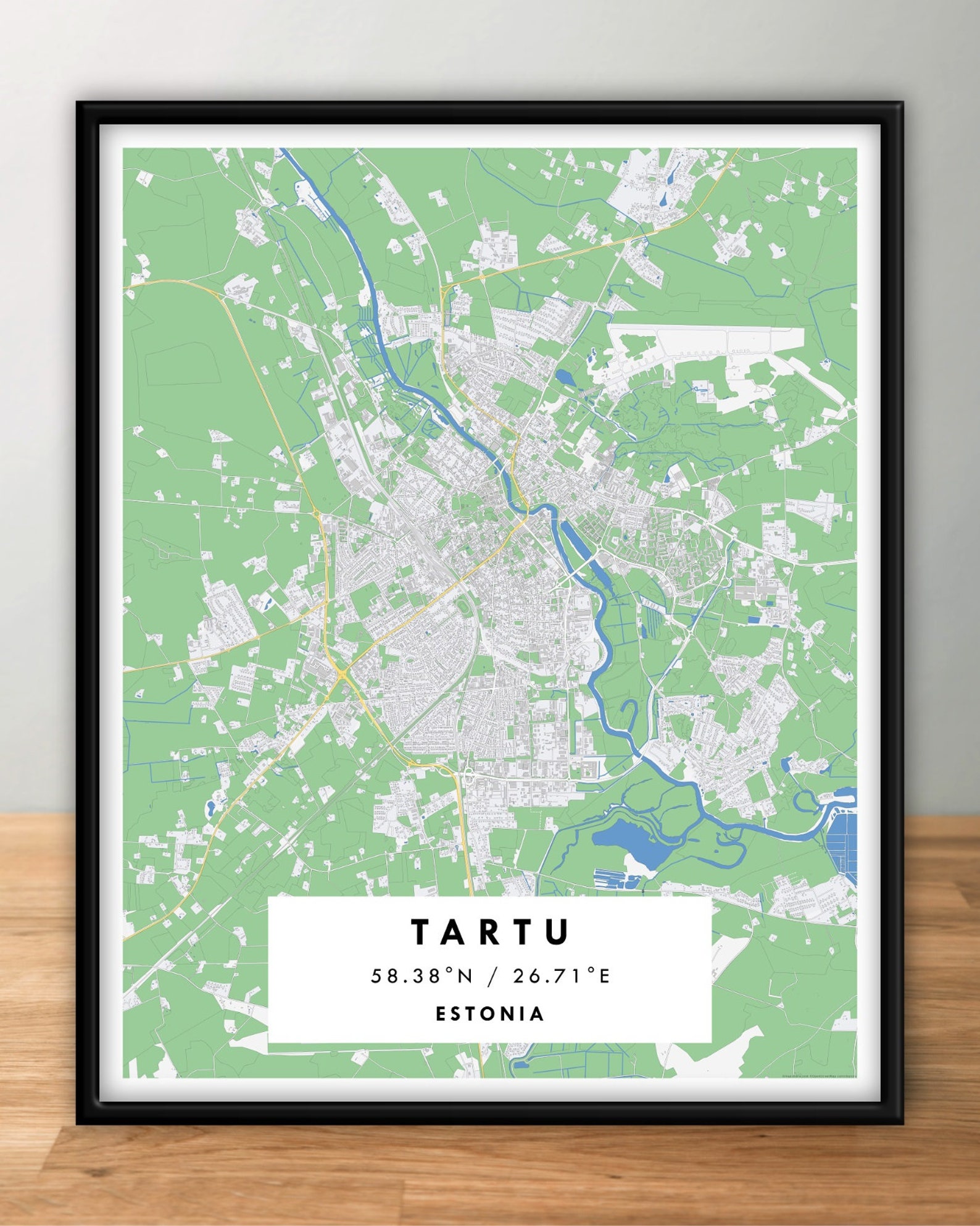 TARTU Map, City Poster, Estonia, Tartu Kaart, Digital Download, Tartu ...