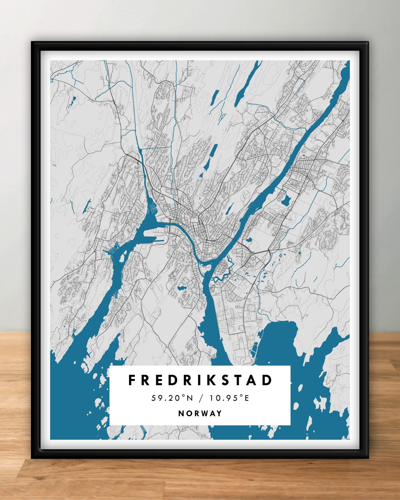 FREDRIKSTAD Map, City Poster, Norway, Fredrikstad Kart, Map of Fredrikstad, Digital Download ...