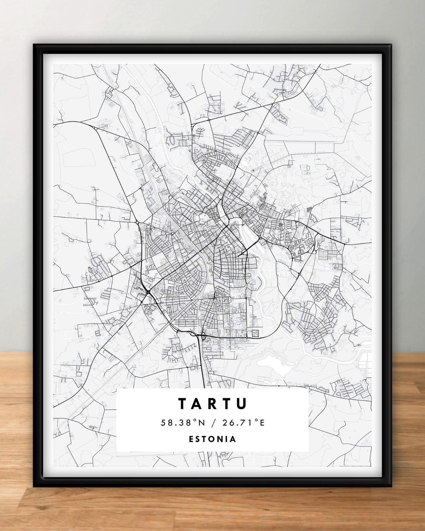 TARTU Map, City Poster, Estonia, Tartu Kaart, Digital Download, Tartu ...