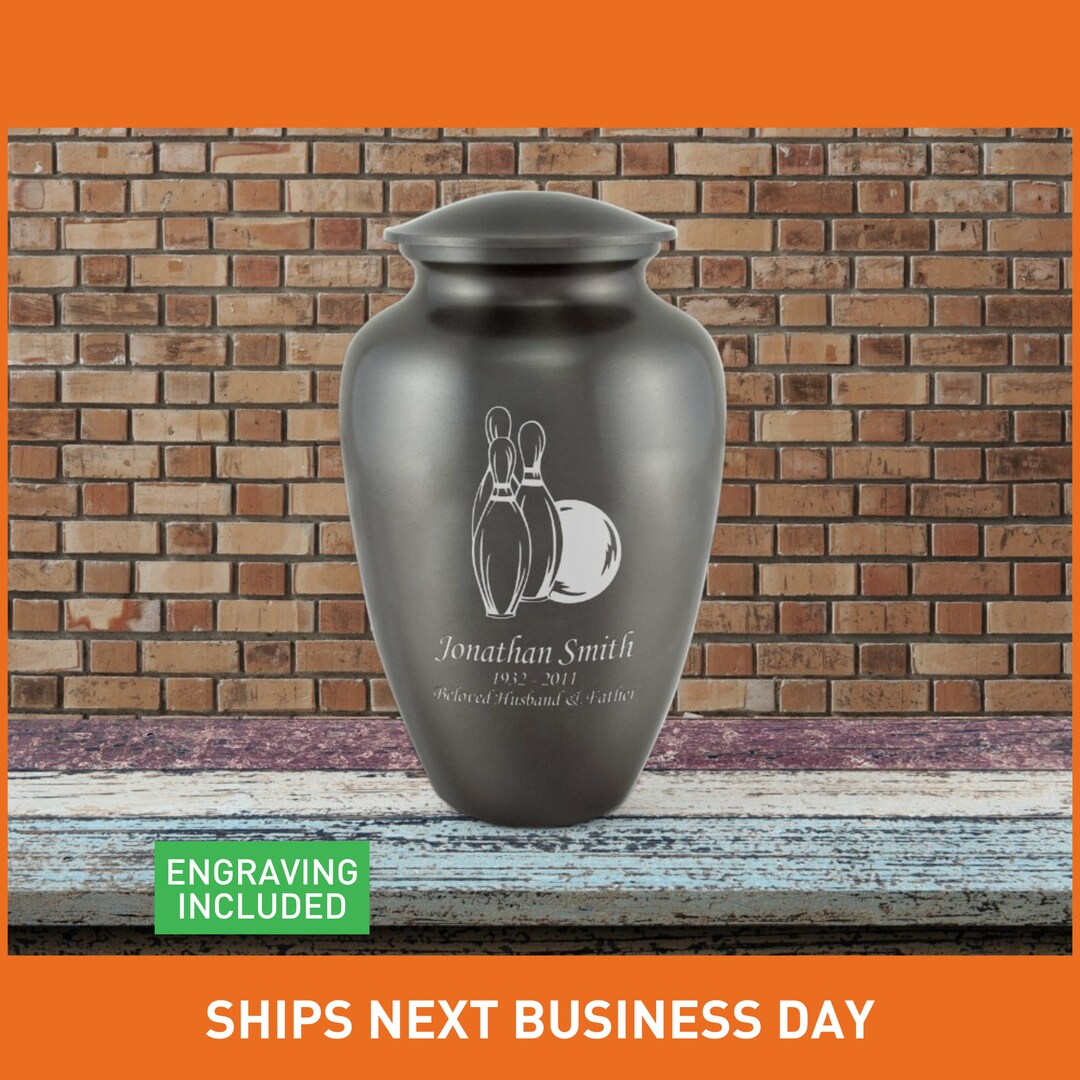 Bowling Cremation Urn, Custom Memorial Urn, Urns for Ashes, Adult Urn ...