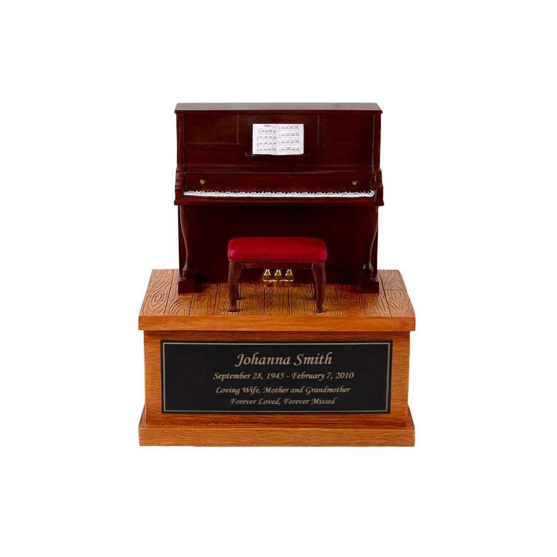 Perfect Memorials Custom Engraved Small Piano Cremation Urn - Etsy