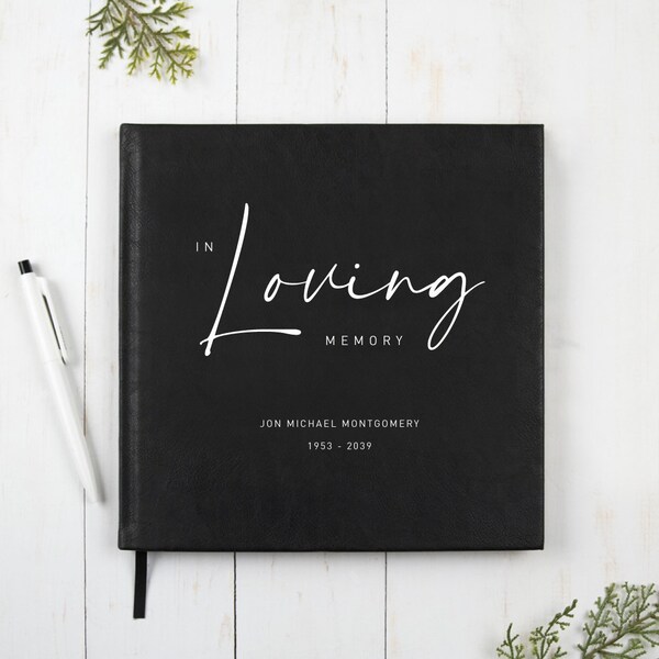 Memorial Guest Book - Etsy