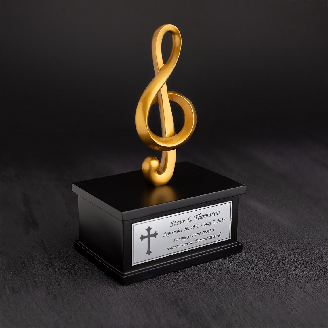 Perfect Memorials Custom Engraved Small Treble Clef Cremation - Etsy