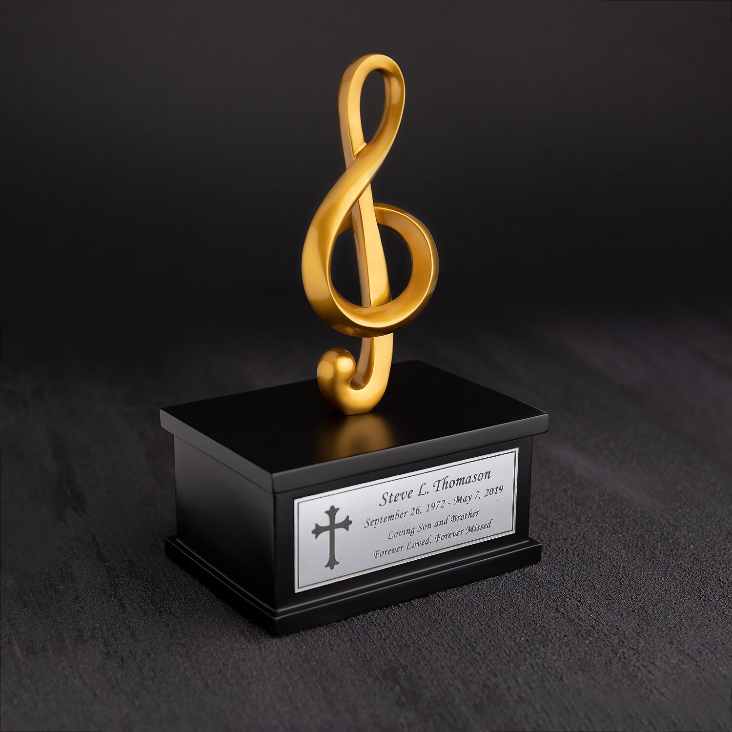 Perfect Memorials Custom Engraved Small Treble Clef Cremation - Etsy