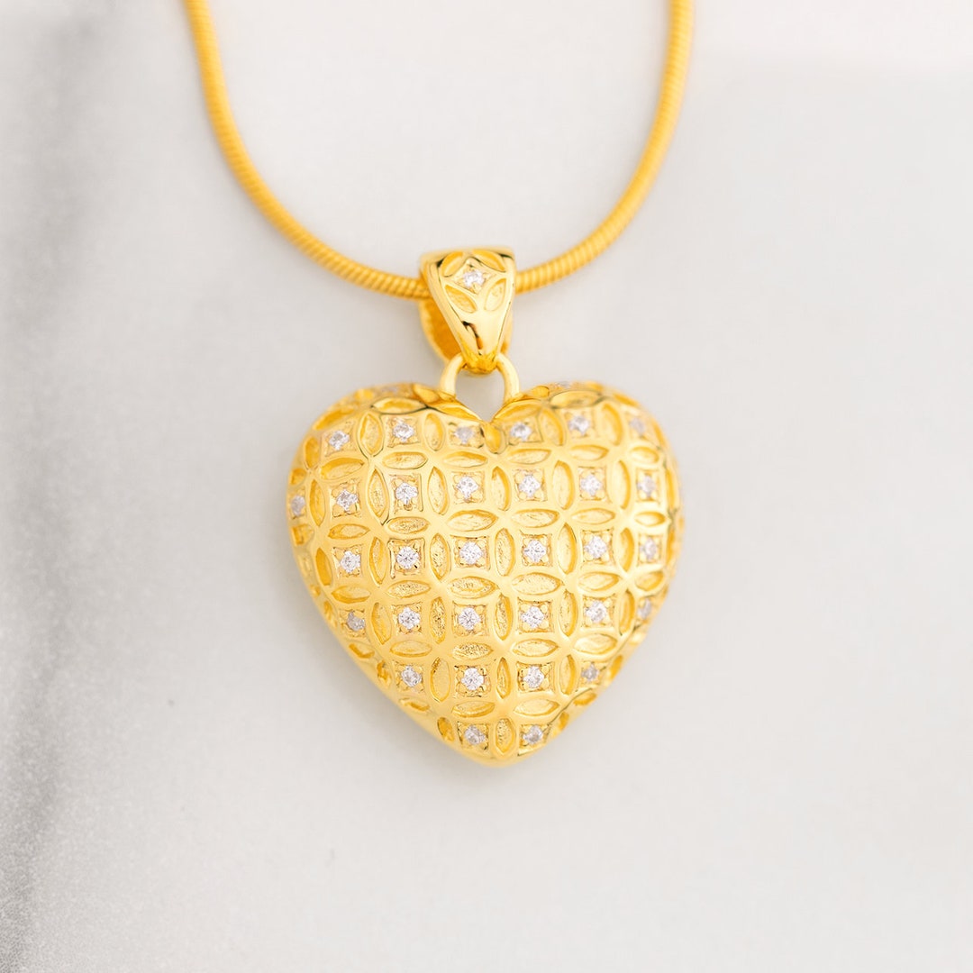 Perfect Memorials Eternity Heart 14K Gold Vermeil Cremation Jewelry - Etsy