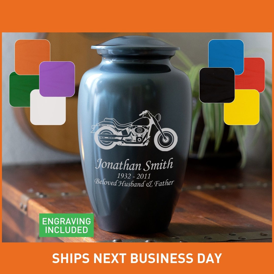 Motorcycle Cremation Urn, Custom Memorial Urn, Urns for Ashes, Adult ...