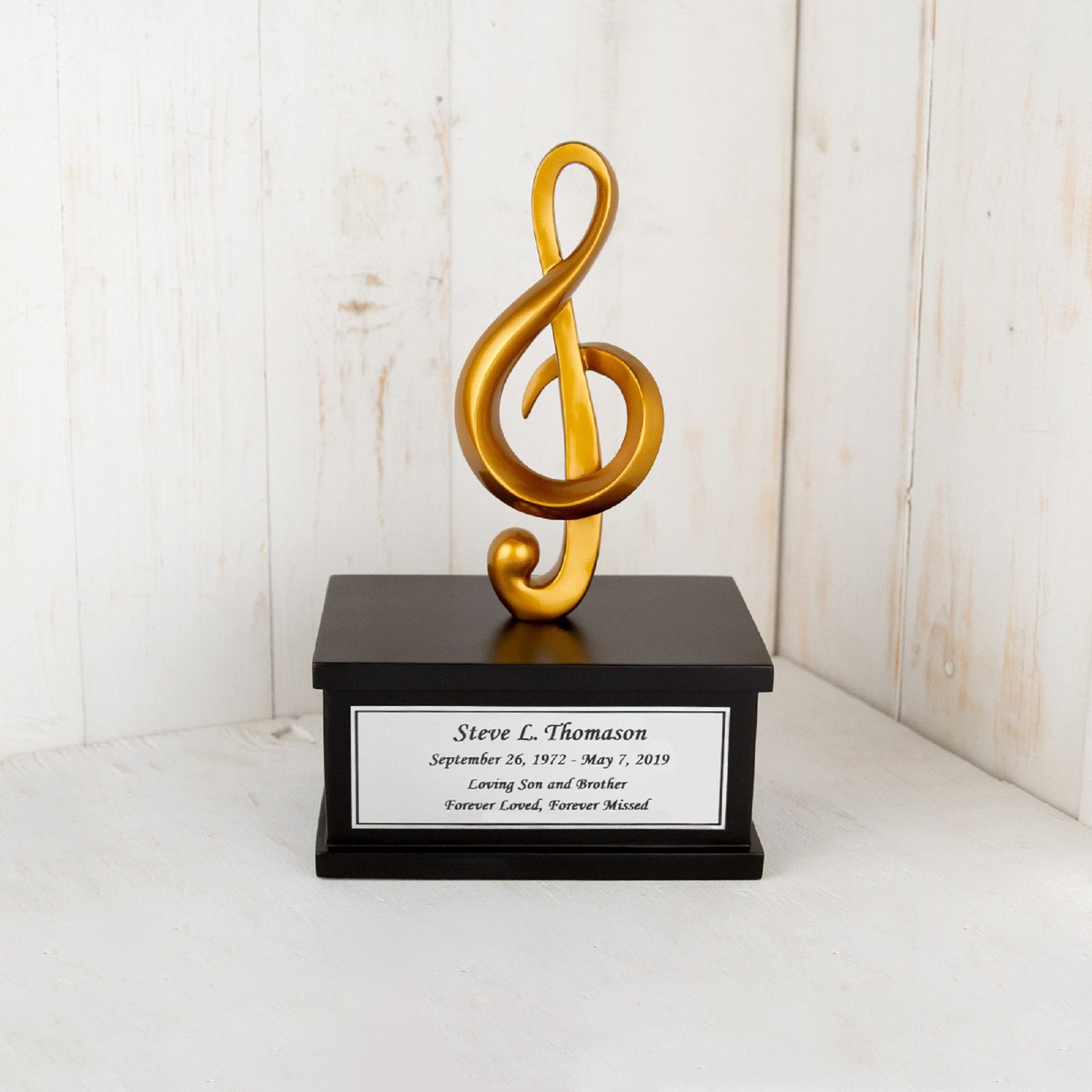 Perfect Memorials Custom Engraved Small Treble Clef Cremation - Etsy
