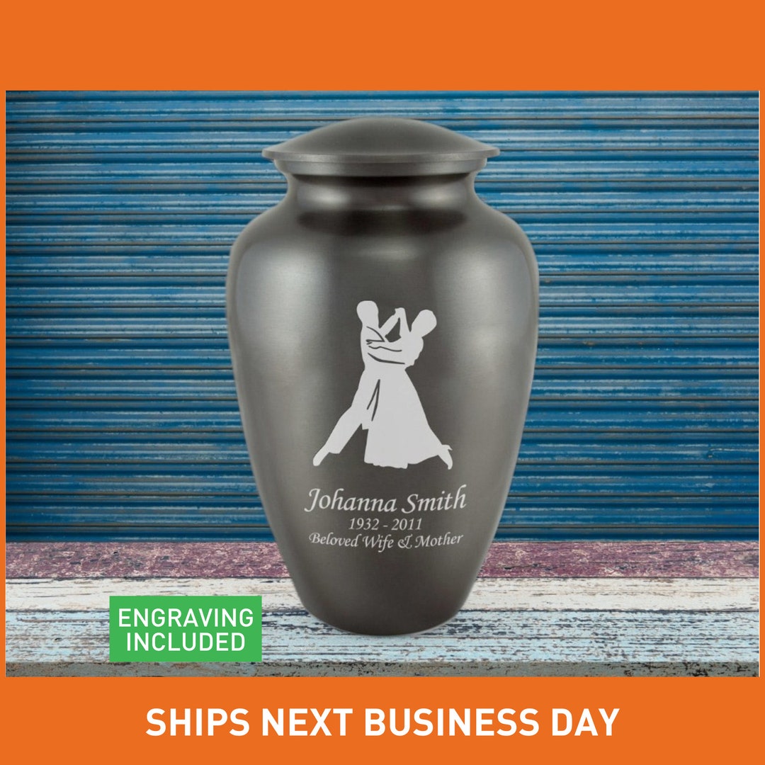 Life's Dance Custom Cremation Urn, Urns for Ashes, Adult Urn, Metal ...